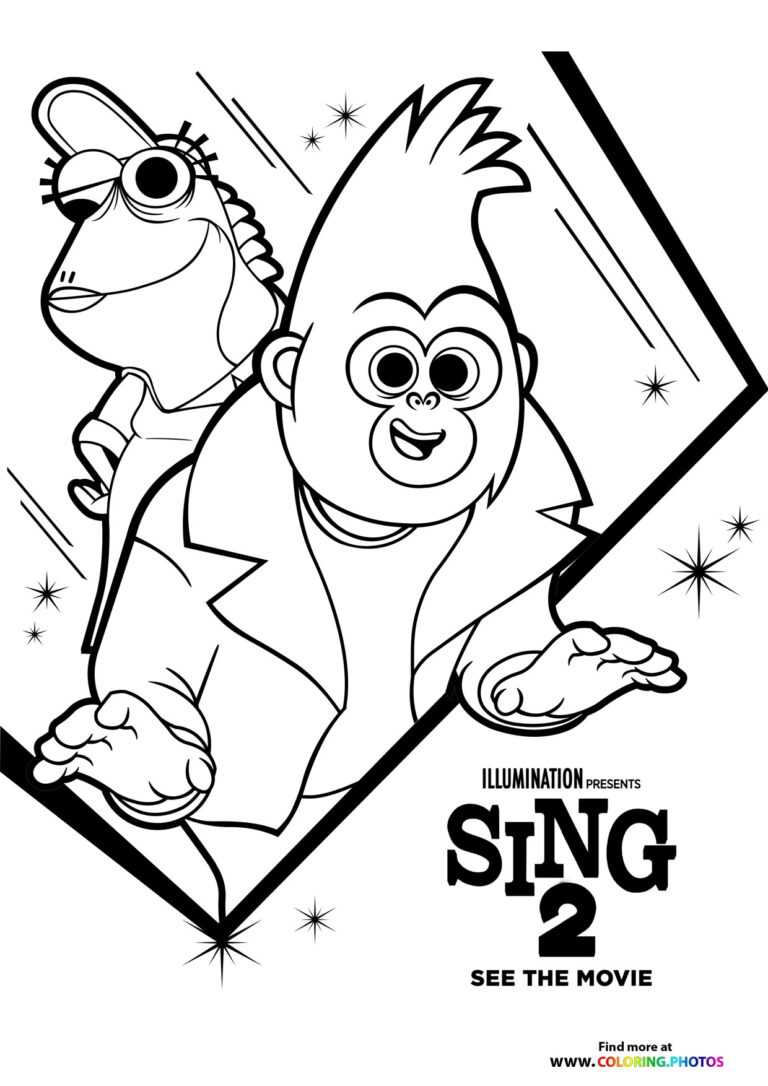 Sing 2 - Coloring Pages for kids | Free and easy print or download