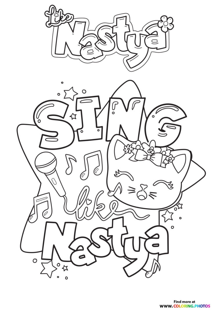 Like Nastya - Coloring Pages for kids | 100% free print or download