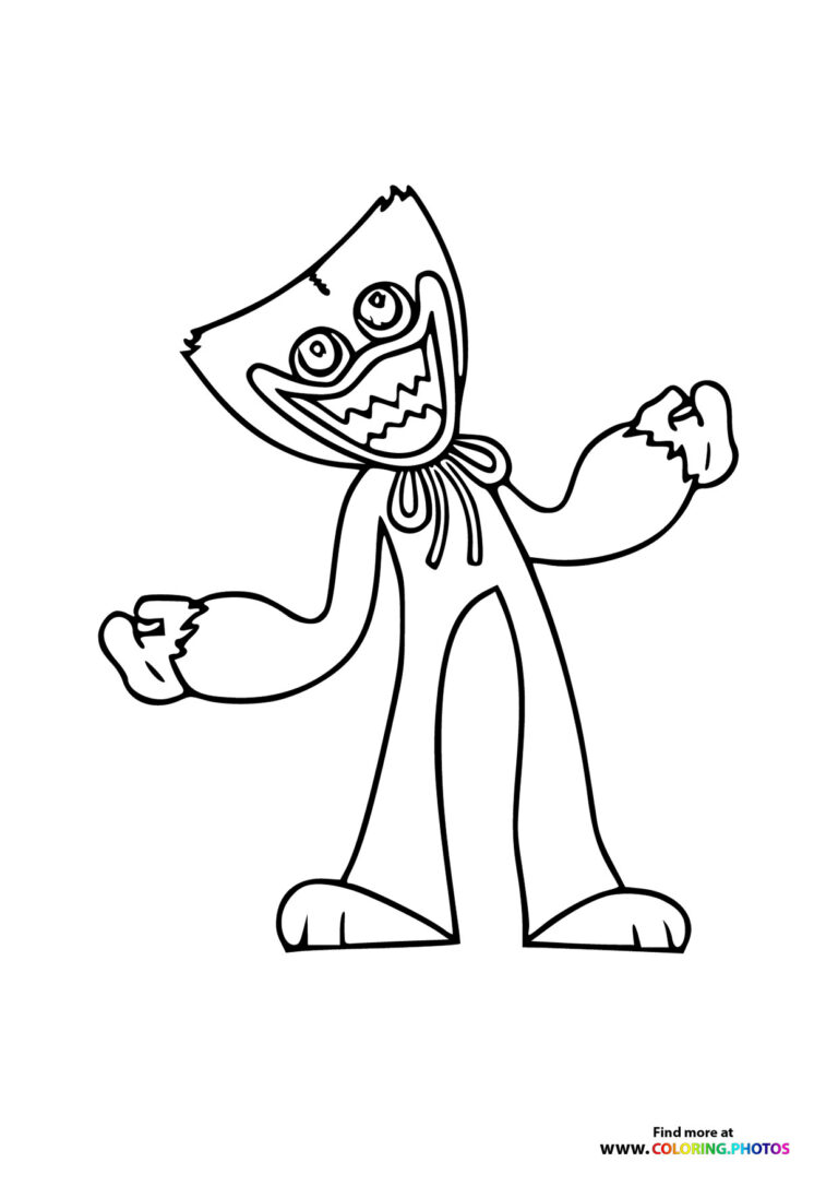 Smiling Huggy Wuggy - Coloring Pages for kids