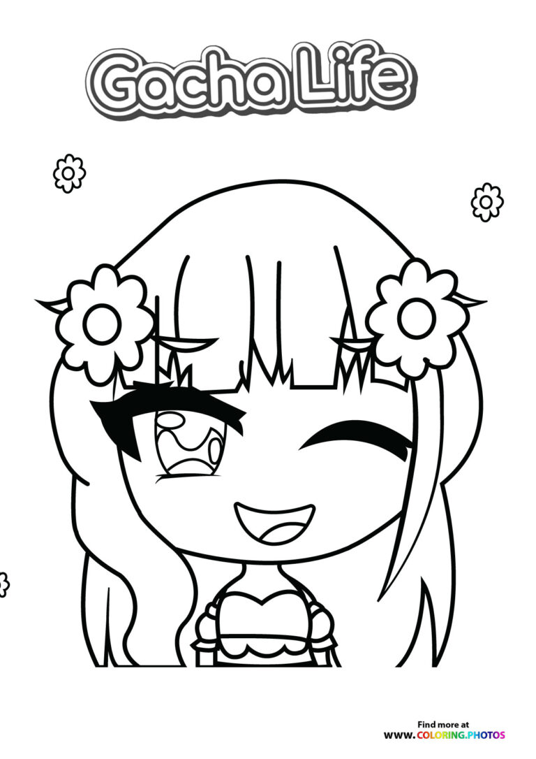 Smiling girl from Gacha Life - Coloring Pages for kids