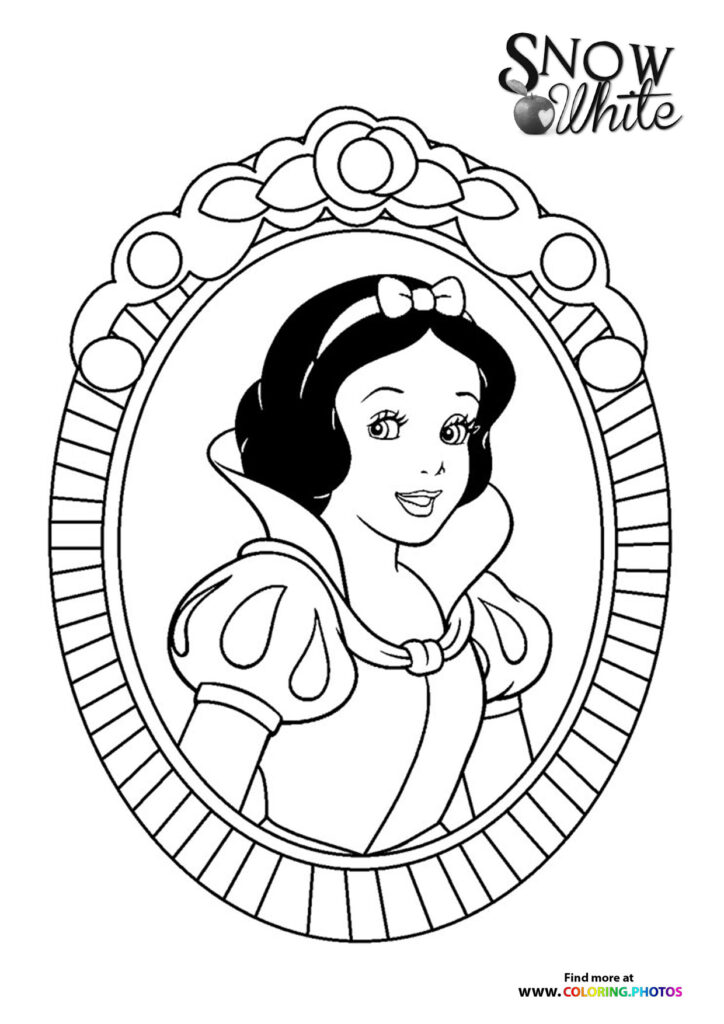 Snow White portrait - Coloring Pages for kids