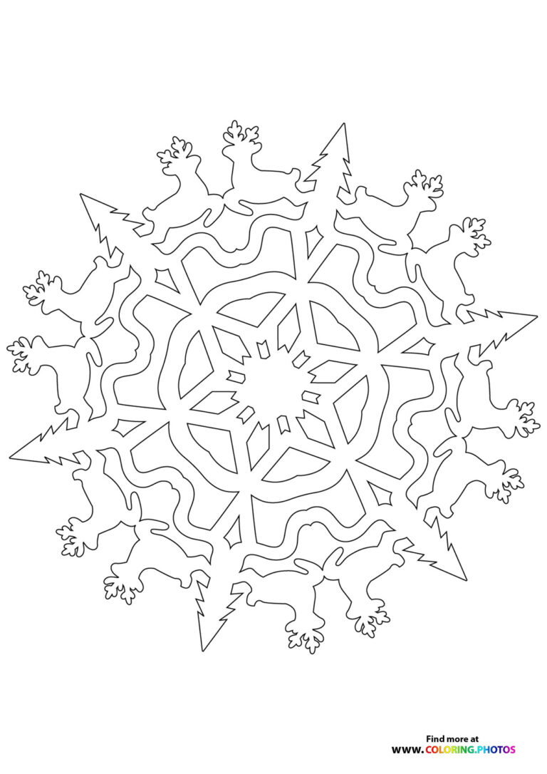 Snowflakes - Coloring Pages for kids | Free and easy print or download