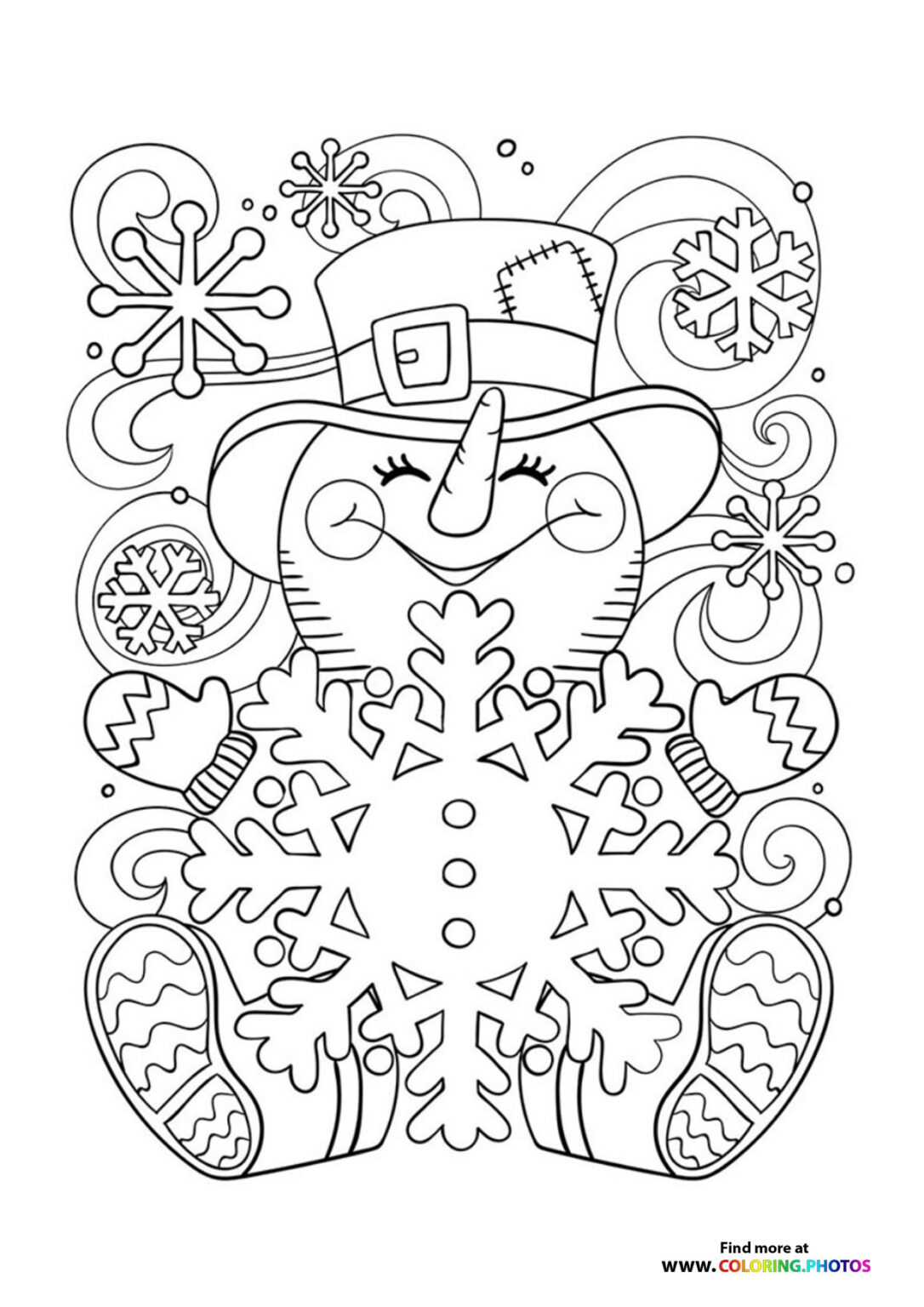 Snowman - Coloring Pages for kids | Free and easy print or download