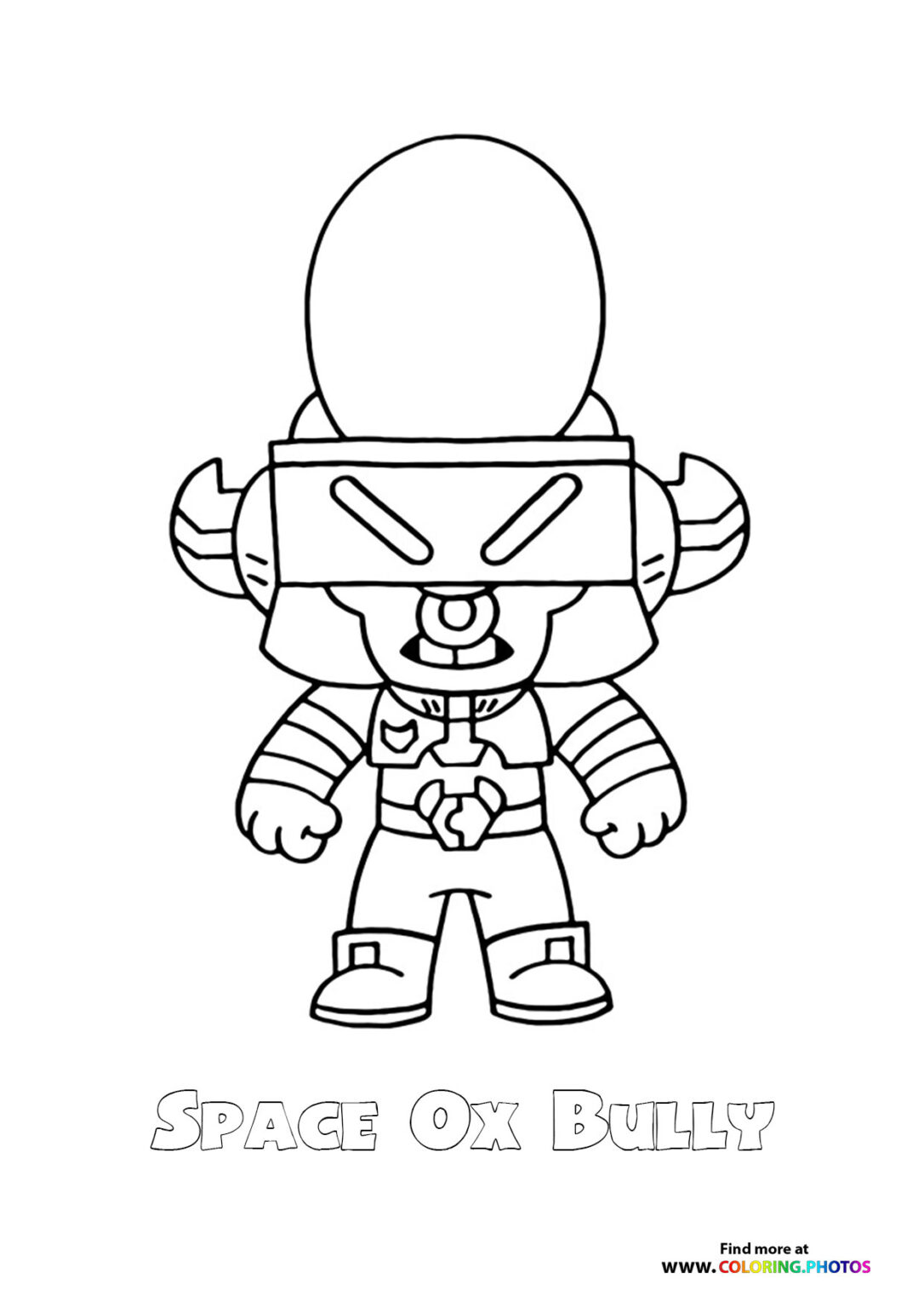 Space Ox Bully Brawls Stars - Coloring Pages for kids