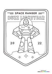 Space ranger badge - Coloring Pages for kids