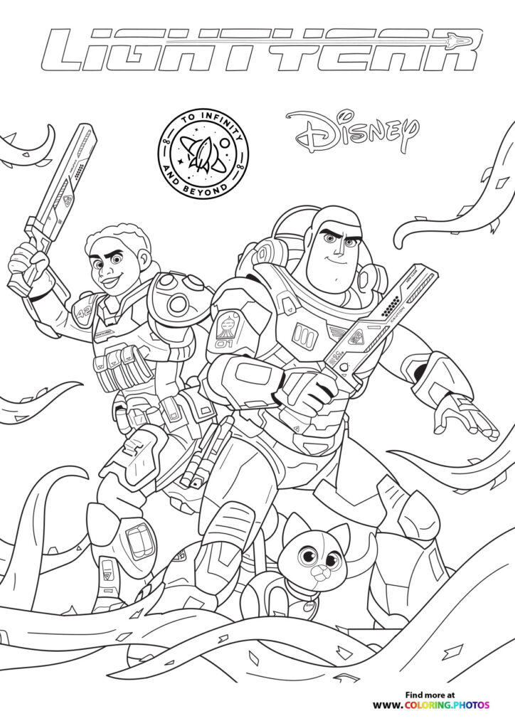 Space Rangers in action - Coloring Pages for kids