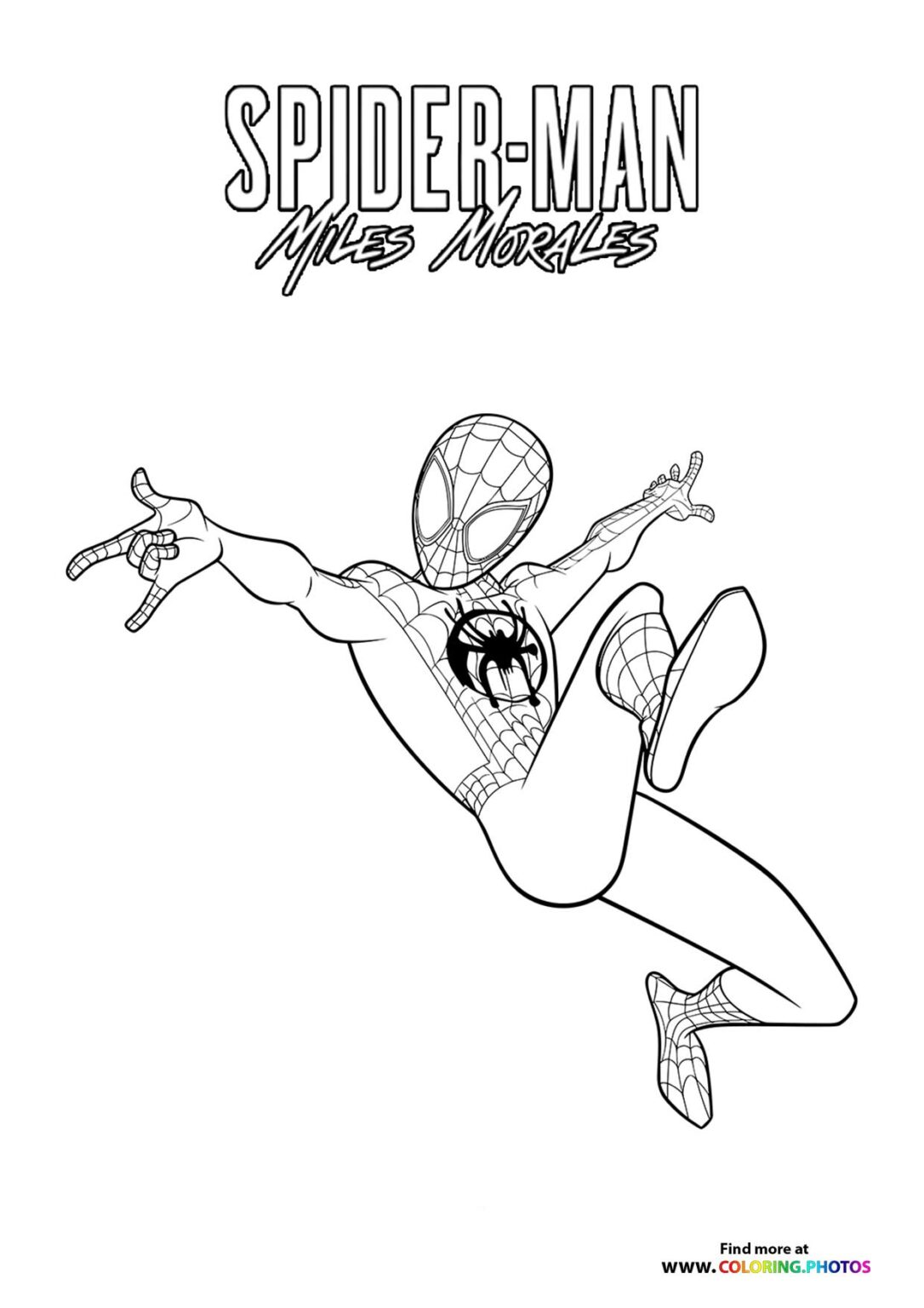 Free Miles Morales Coloring Pages - Coloring Pages for kids