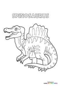 Spinosaurus dinosaur - Coloring Pages for kids