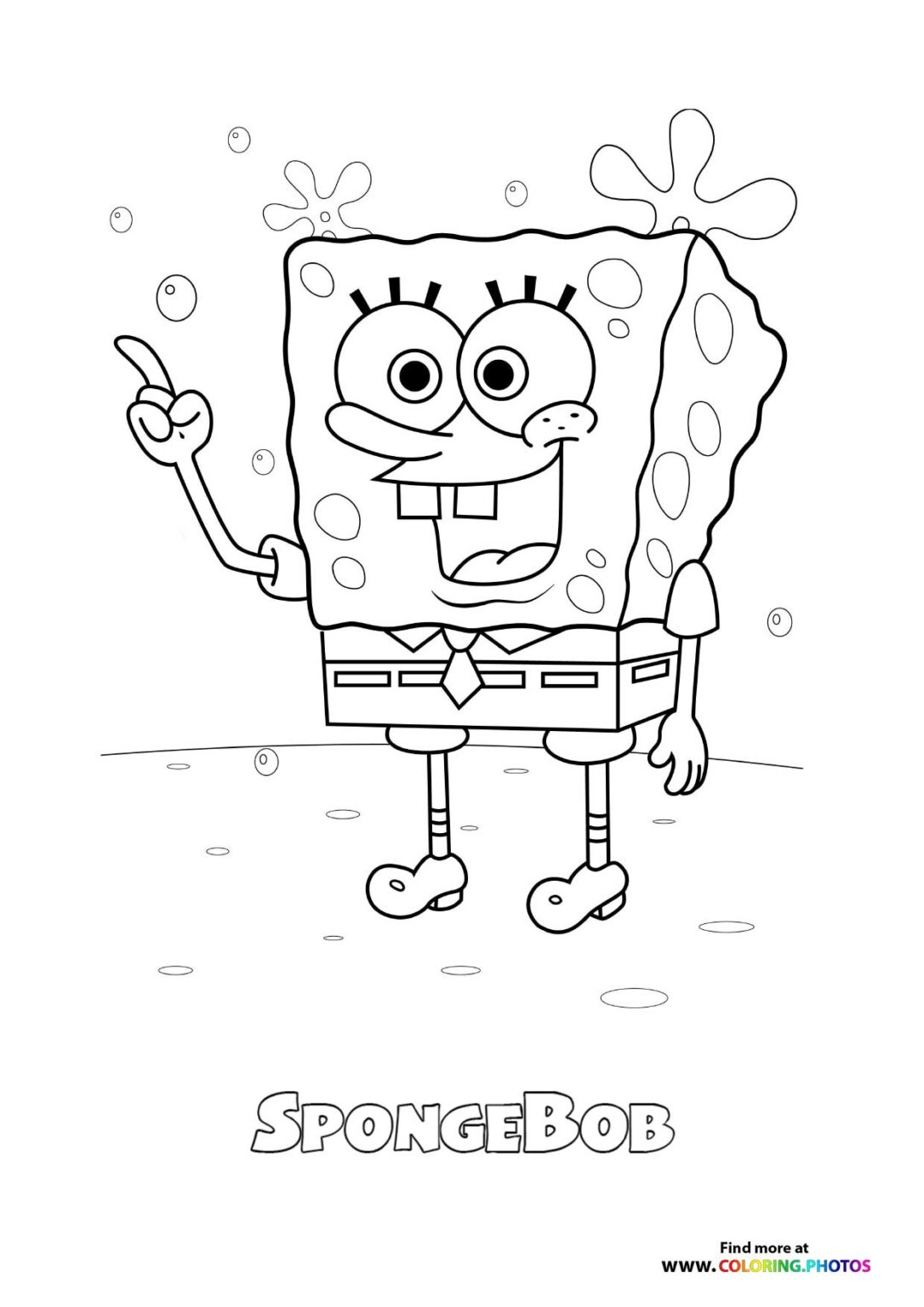 SpoongeBob SquarePants Saving Bikini Bottom - Coloring Pages for kids