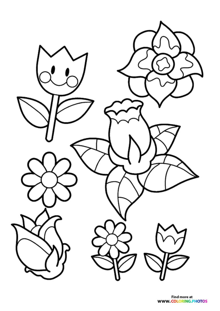 Spring flowers - Coloring Pages for kids