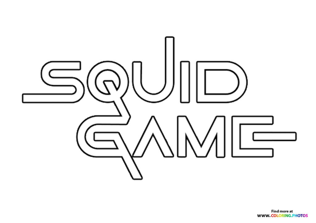 Squid game logo - Coloring Pages for kids