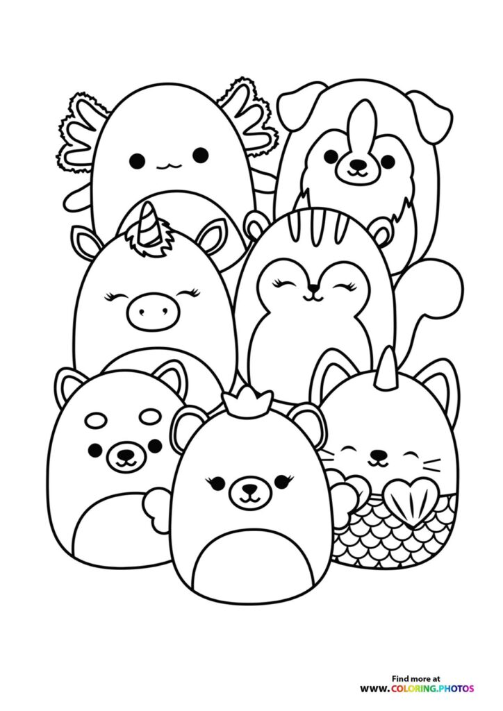 Squishmallow - Coloring Pages for kids