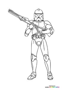 Stormtrooper from Star Wars - Coloring Pages for kids