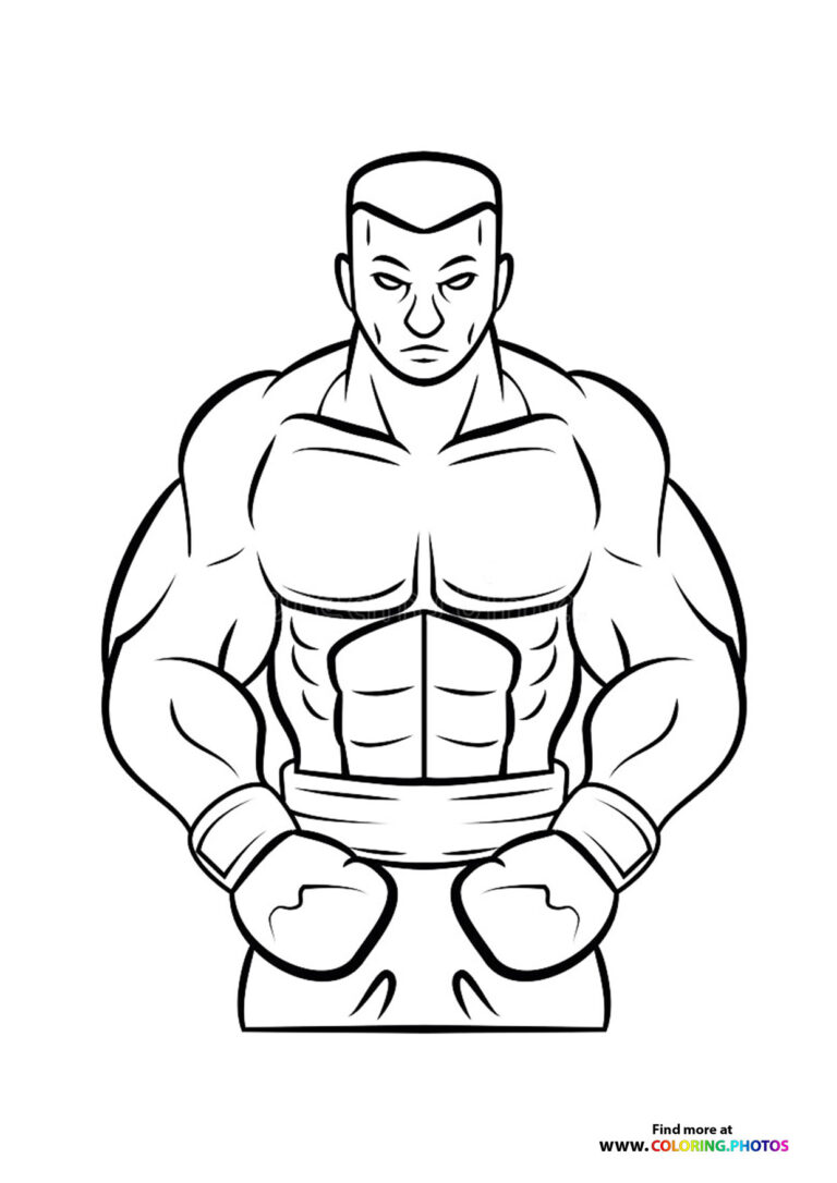 Boxing - Coloring Pages for kids | 100% free print or download