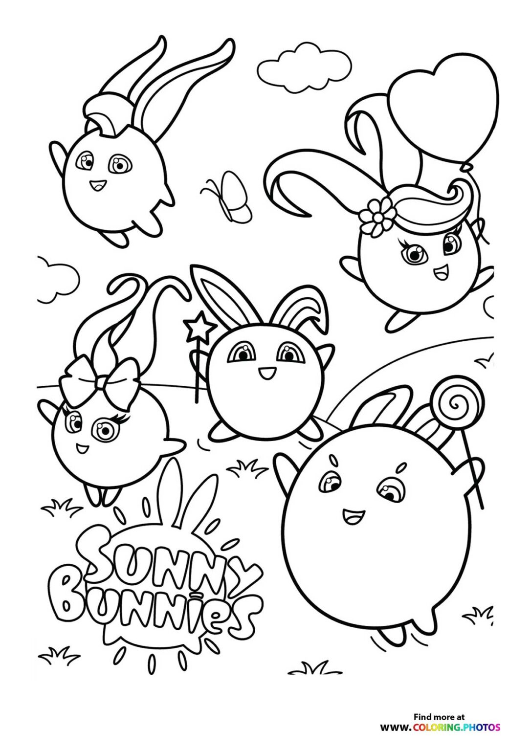 Sunny Bunnies - Coloring Pages for kids