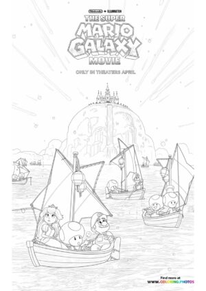 Mario Galaxy Movie Poster Coloring Pages For Kids Mario Galaxy Movie Poster Coloring Pages For Kids