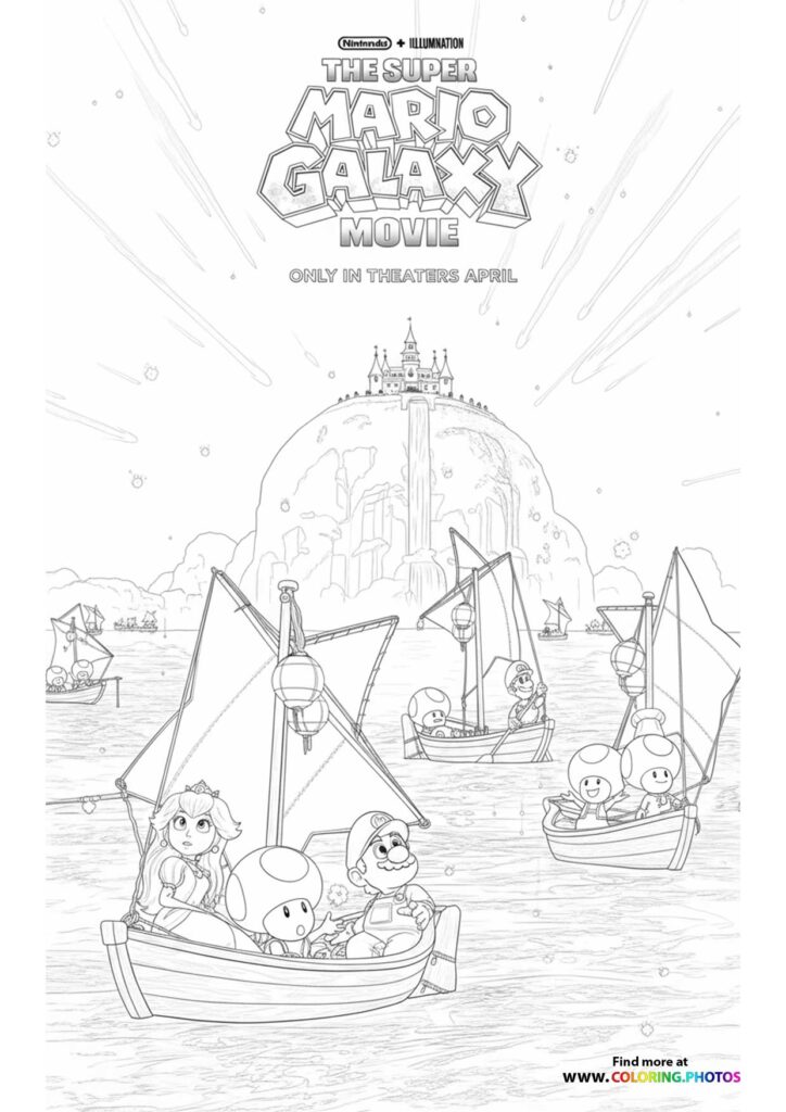 Super Mario Galaxy Movie 2026 - Coloring Pages for kids