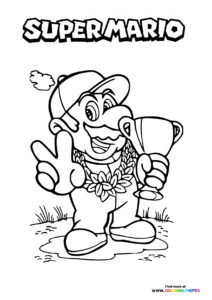 Super Mario - Coloring Pages for kids | 100% free print or download