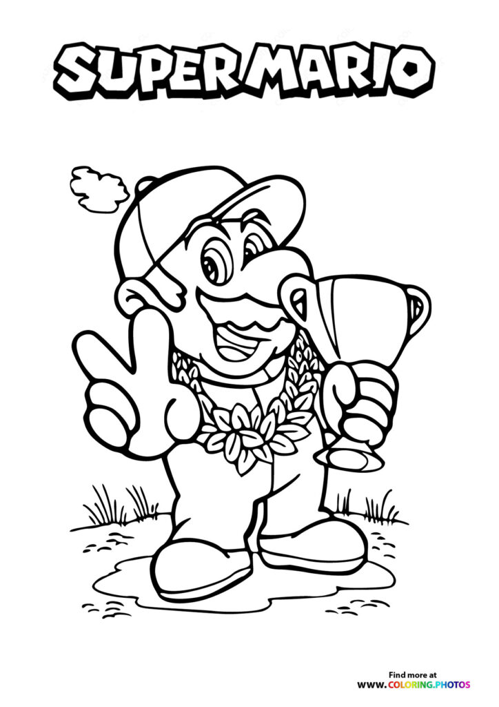 Super Mario - Coloring Pages for kids | 100% free print or download