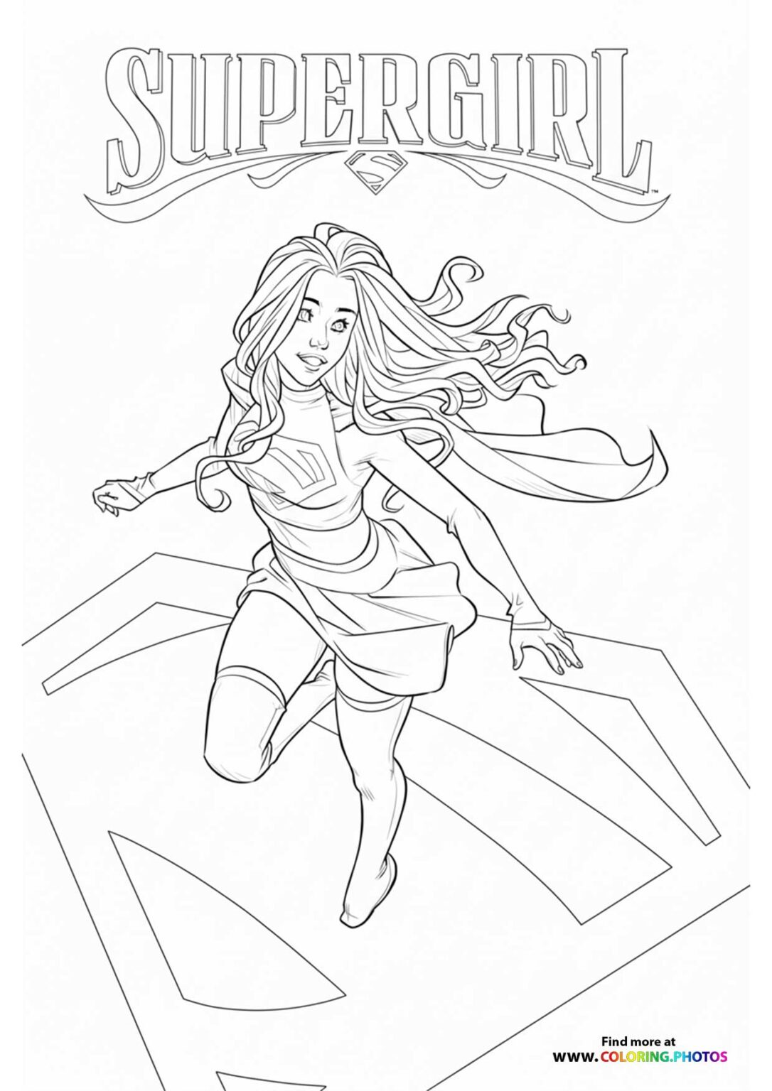 SuperGirl - Coloring Pages for kids