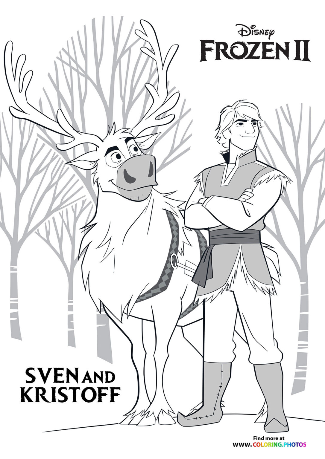 Kristoff from Frozen - Coloring Pages for kids | Free and easy print
