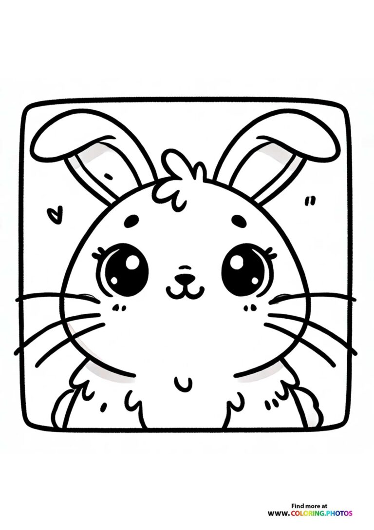 Sweet bunny face - Coloring Pages for kids