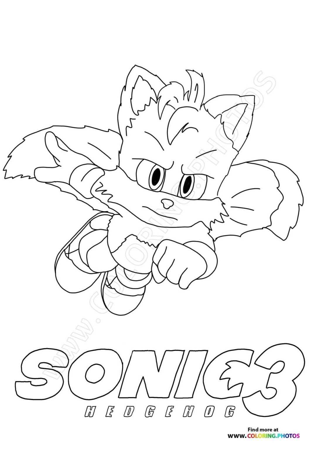 Shadow from Sonic 3 - Coloring Pages for kids