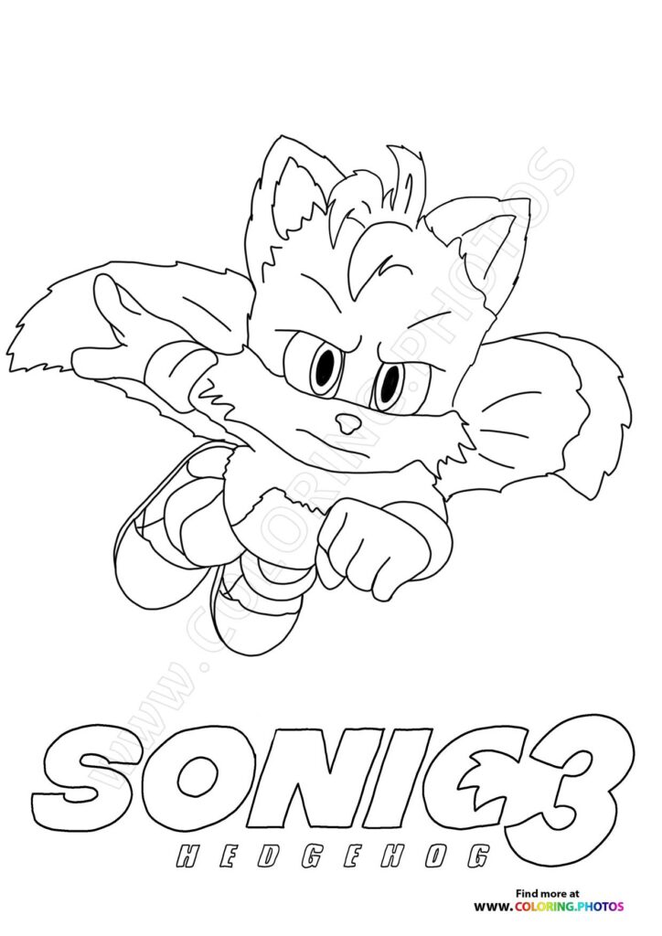 Sonic from Sonic 3 - Coloring Pages for kids
