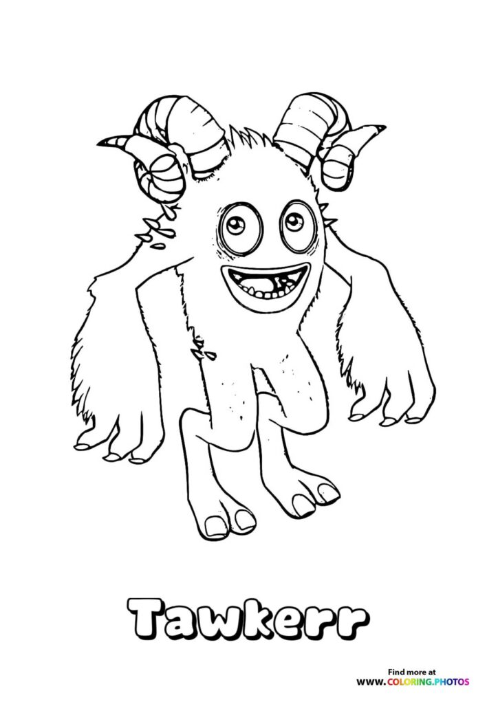Wubbox earth from My Singing Monsters - Coloring Pages for kids