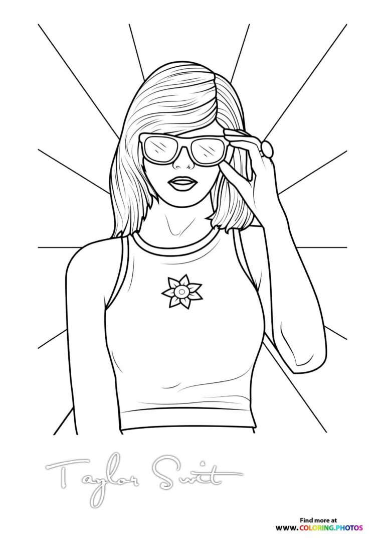 Taylor Swift - Coloring Pages for kids