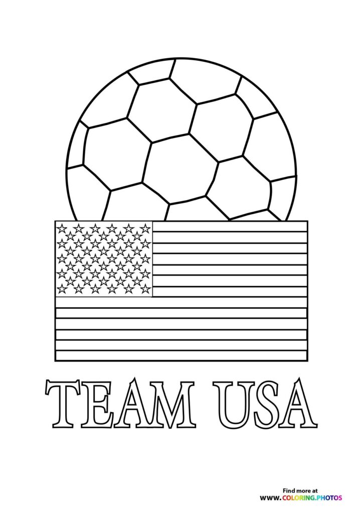 Team USA Conmebol Copa America 2024 - Coloring Pages for kids