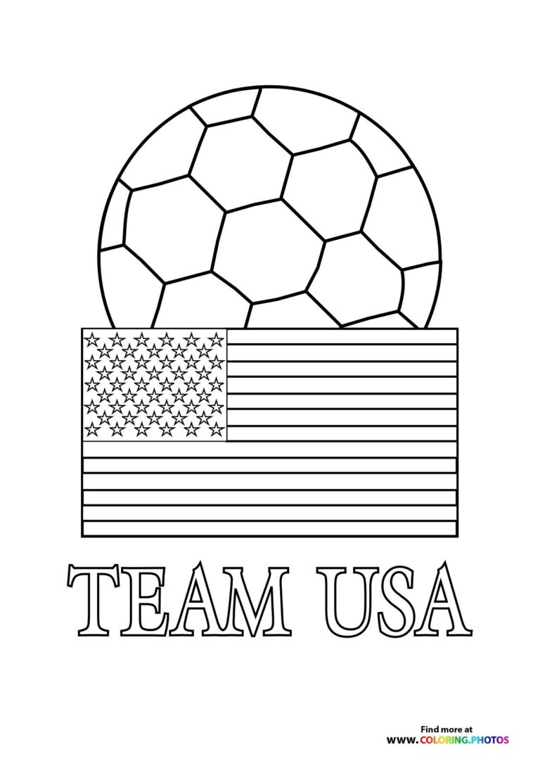 Team USA Conmebol Copa America 2024 - Coloring Pages for kids