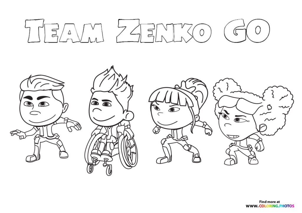 Team Zenko Go - Coloring Pages for kids