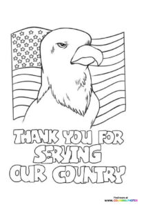 Thank You for serving - Coloring Pages for kids