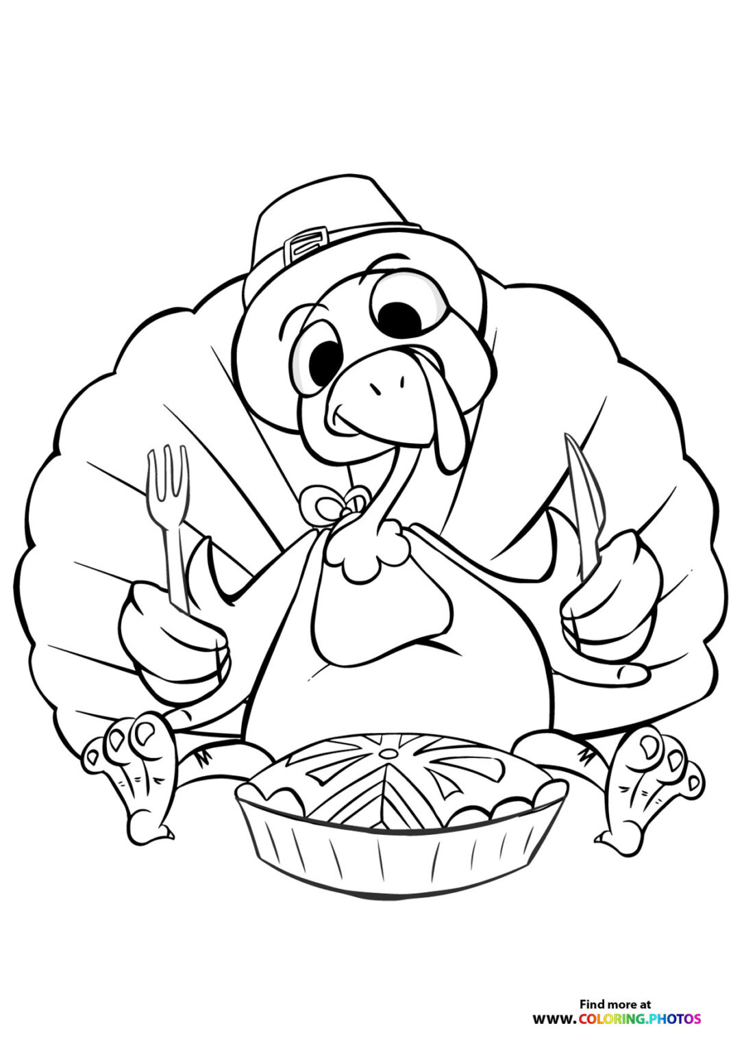 Thanksgiving Snoopy - Coloring Pages for kids