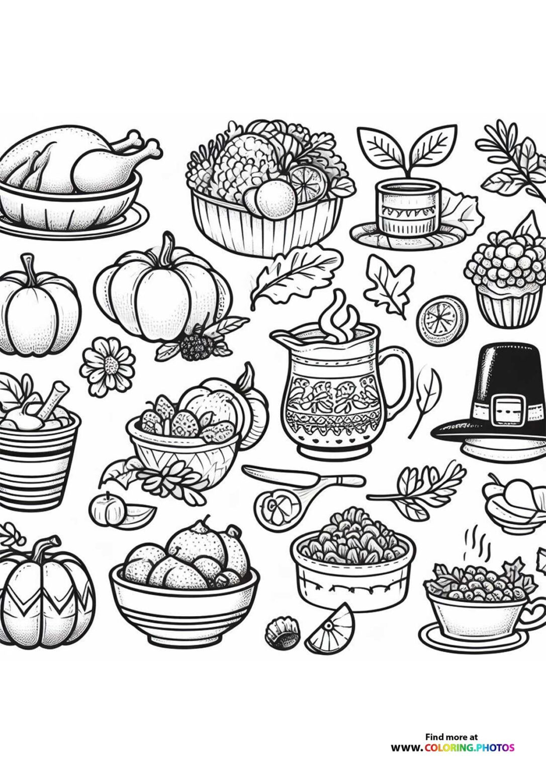 Food - Coloring Pages for kids | Free print or download