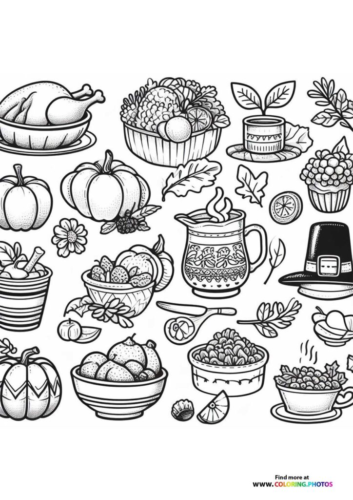 Food - Coloring Pages for kids | Free print or download