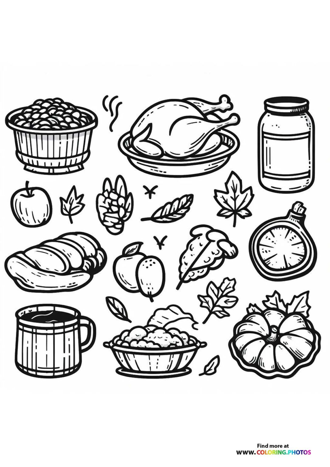 Food - Coloring Pages for kids | Free print or download