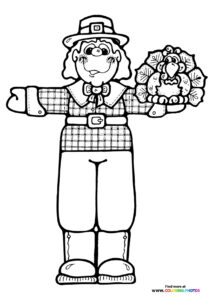 Thanksgiving pilgrim boy - Coloring Pages for kids