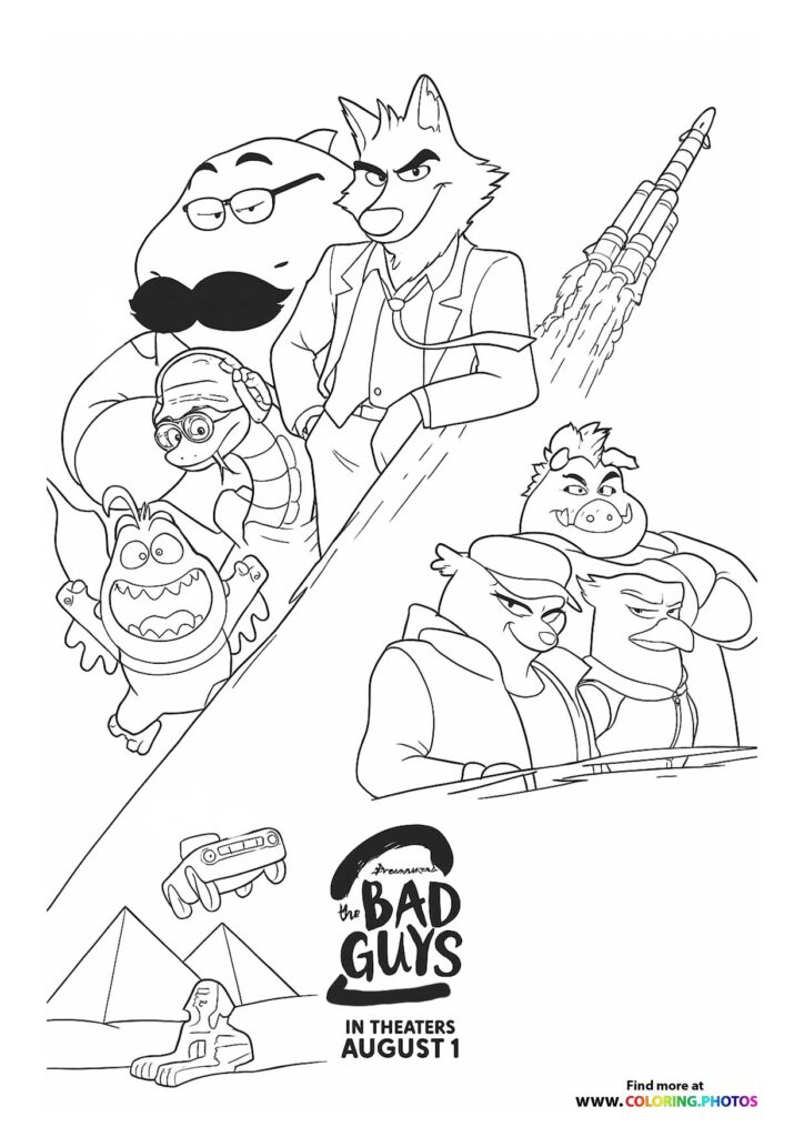 The Bad Guys 2 - Coloring Pages for kids