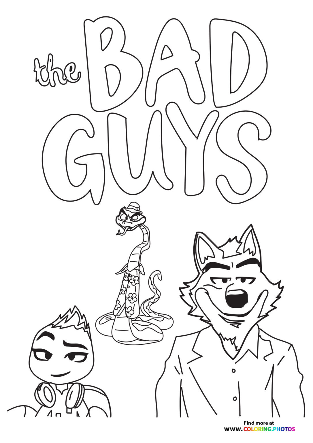 Bad guy mr wolf - Coloring Pages for kids