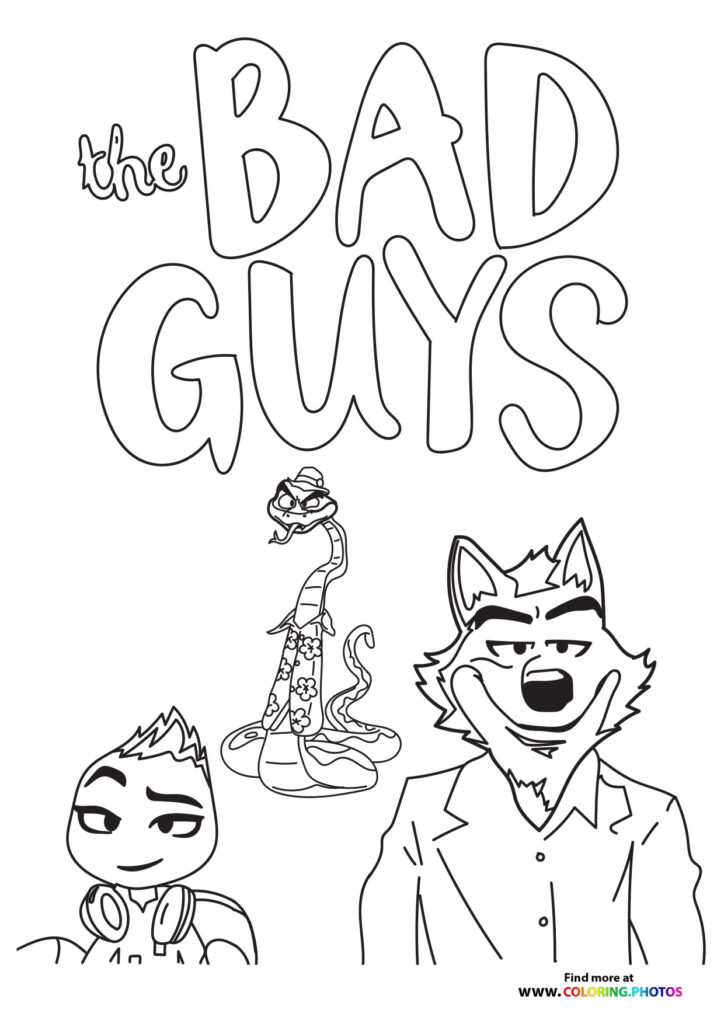 The bad guys gang - Coloring Pages for kids