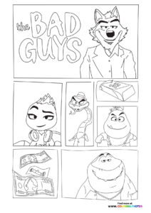 The Bad Guys poster - Coloring Pages for kids