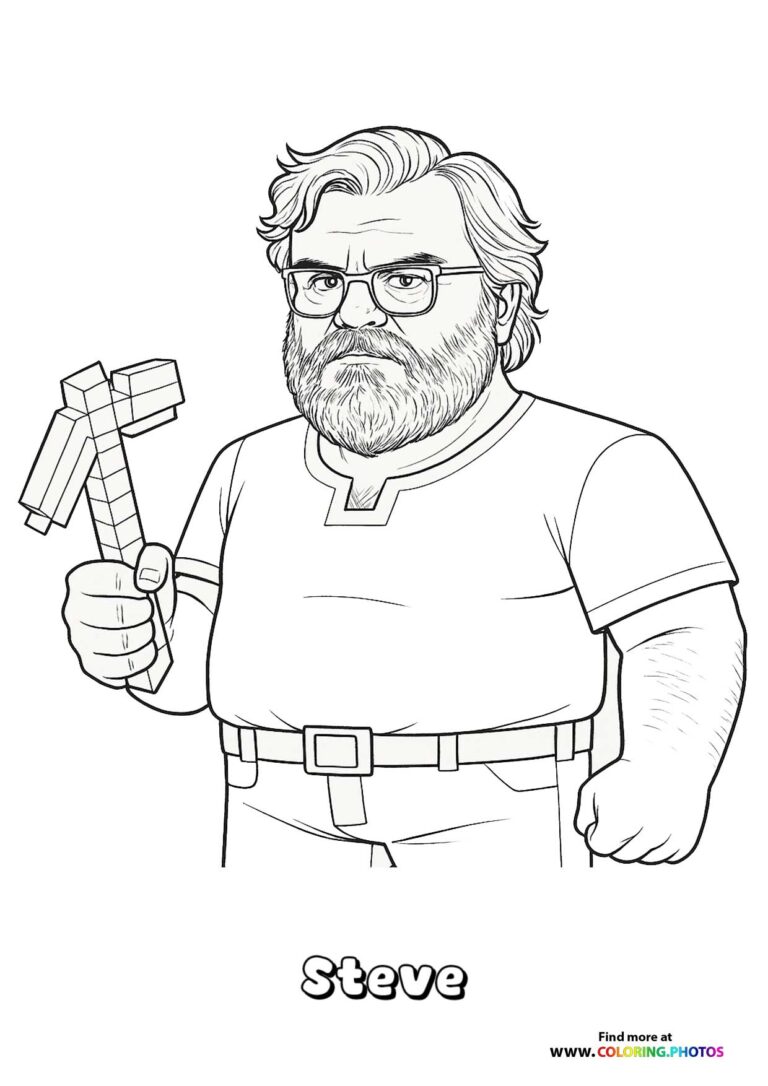 Dennis dog from Minecraft movie - Coloring Pages for kids