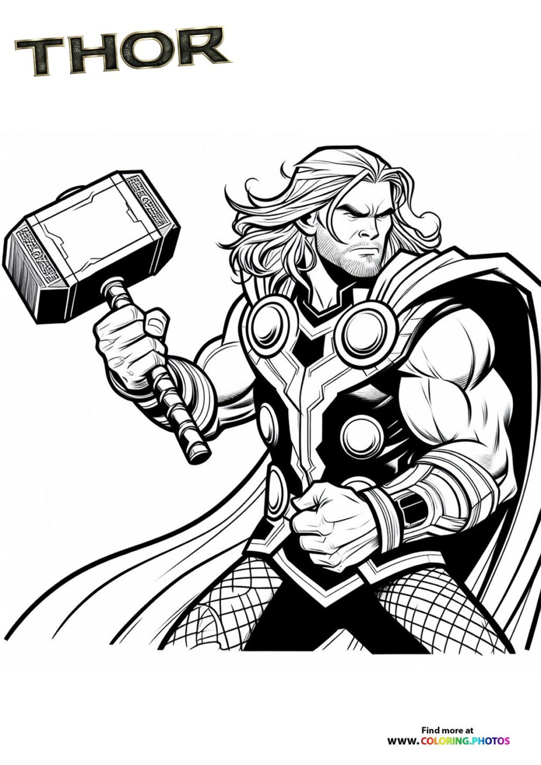 Thor - Coloring Pages for kids - Free and easy print or download!