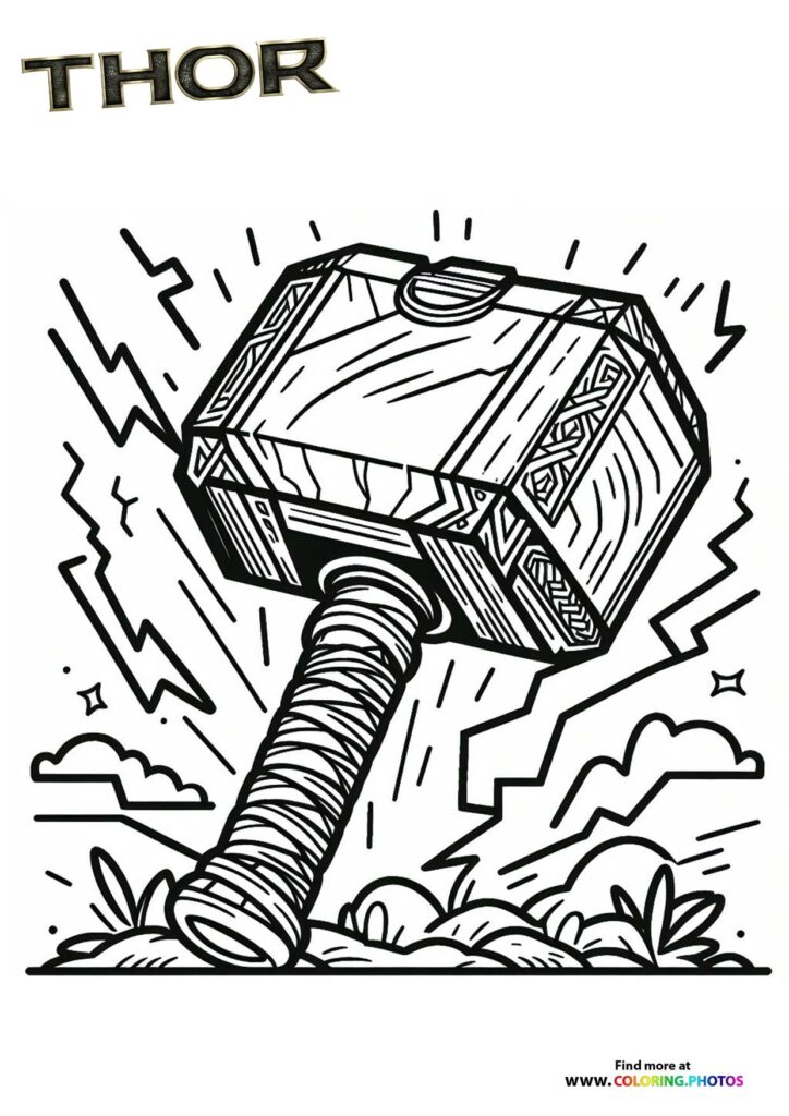 Thor - Coloring Pages for kids - Free and easy print or download!