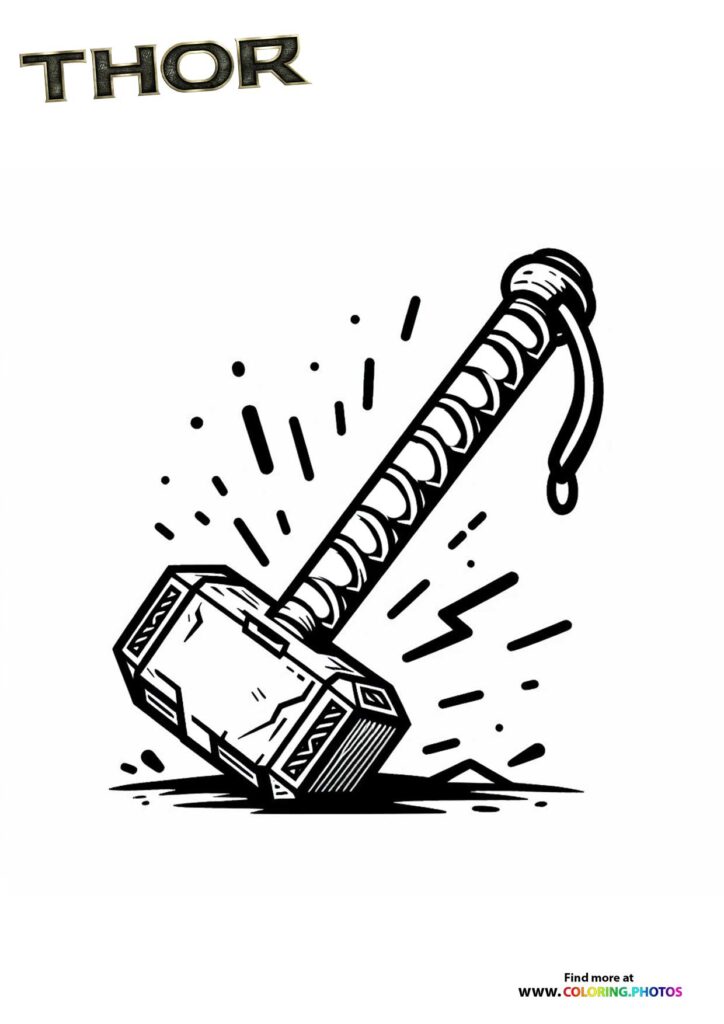 Thor - Coloring Pages for kids - Free and easy print or download!