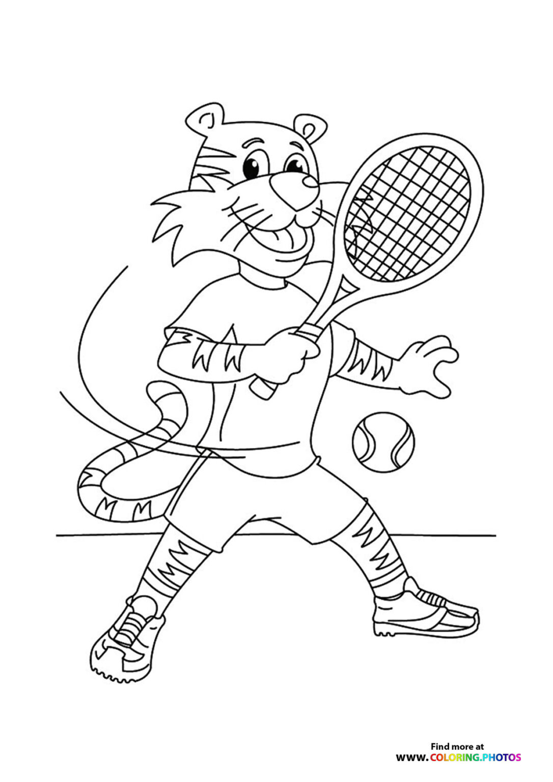 Tennis - Coloring Pages for kids | 100% free print or download