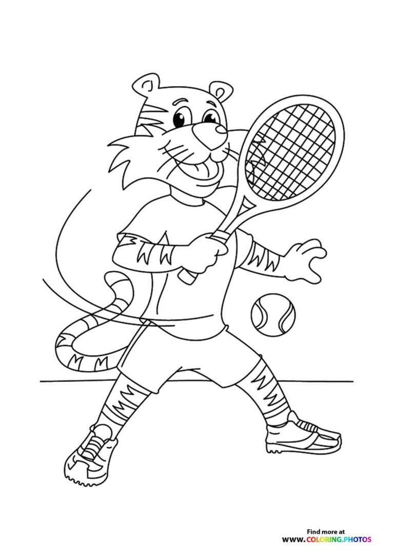 Tennis - Coloring Pages for kids | 100% free print or download