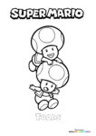 Toads from Super Mario - Coloring Pages for kids